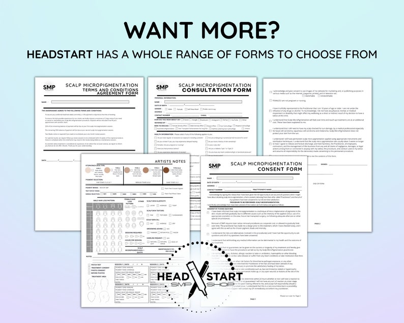 Scalp Micropigmentation SMP Aftercare Instruction Card V2- Instant ...