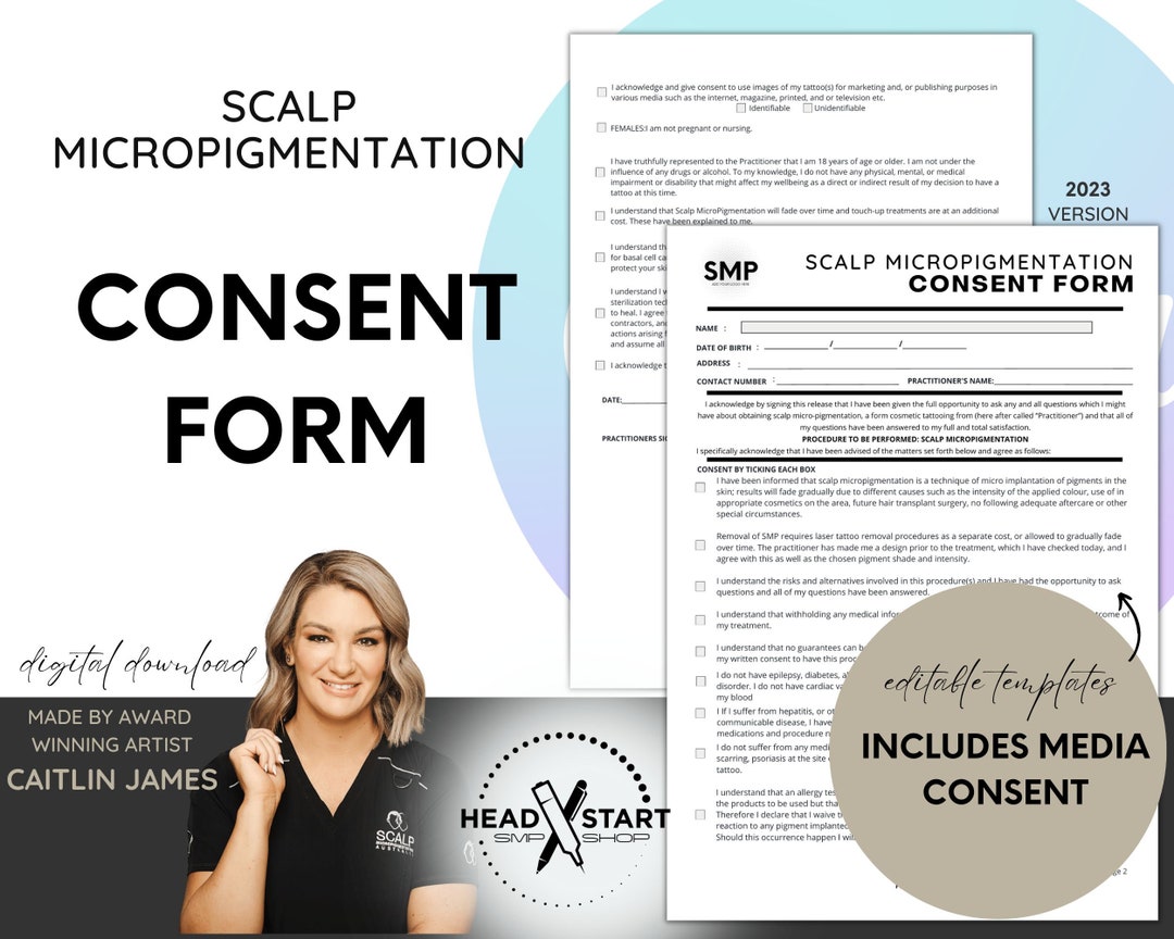SMP Consent Form Template Give Your Scalp (Instant Download) - Etsy