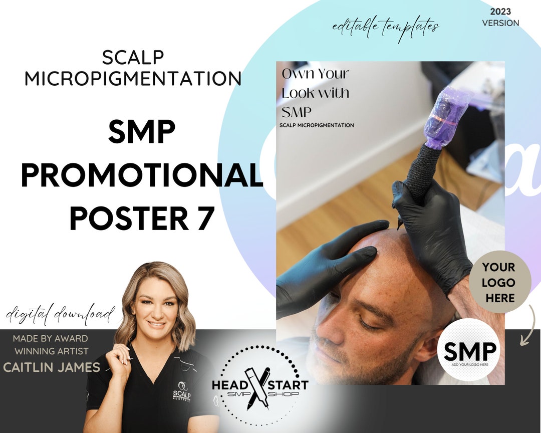 Scalp Micropigmentation SMP Poster, Instant Download in Jpeg or PDF ...