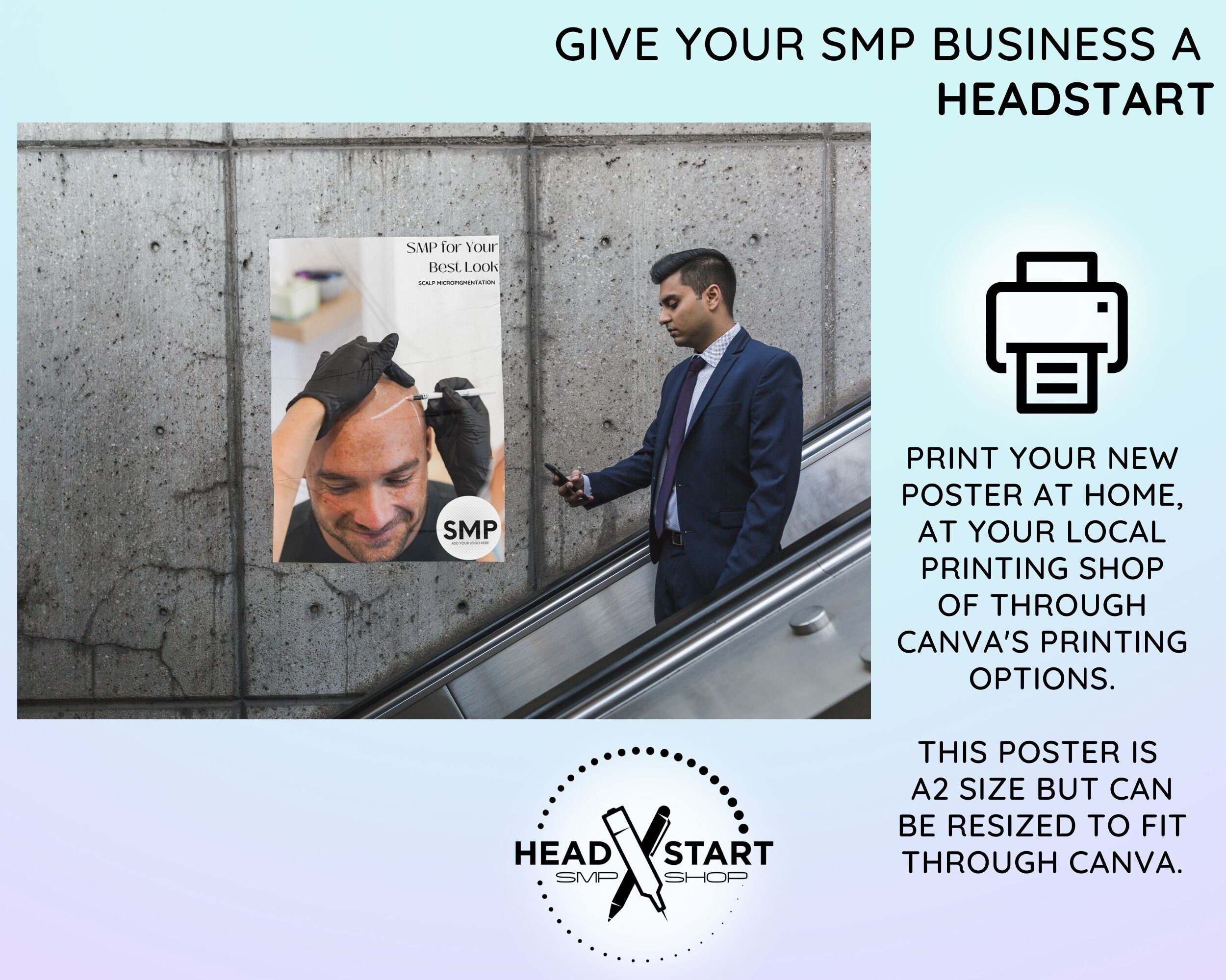 Scalp Micropigmentation (SMP) Poster: Advertising Template (digital ...