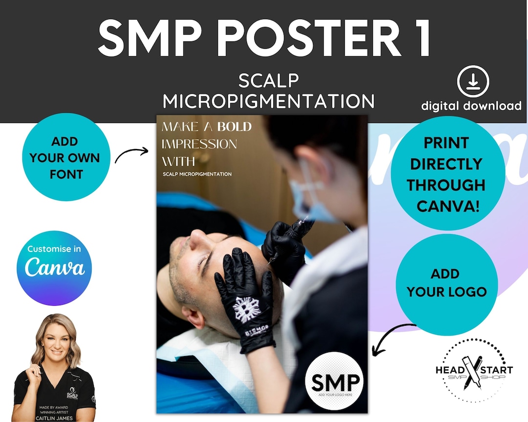 Scalp Micropigmentation (SMP) Poster: Advertising Template (digital ...