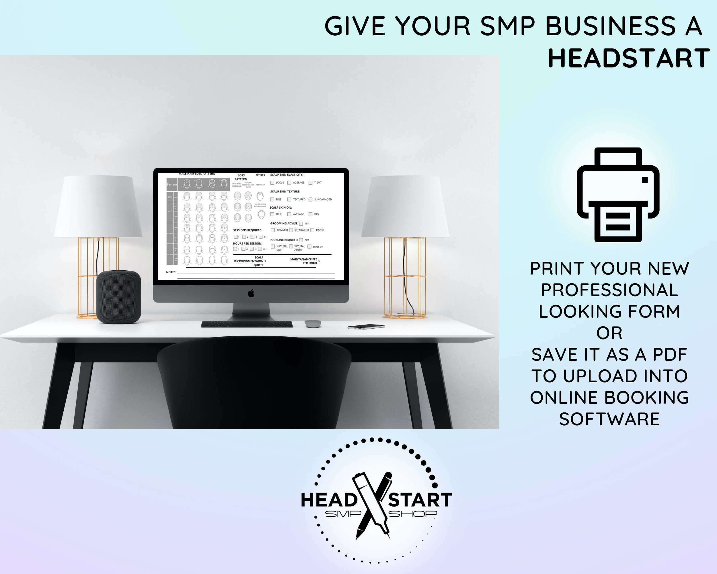 SMP Consent Form Template Give Your Scalp Micropigmentation - Etsy