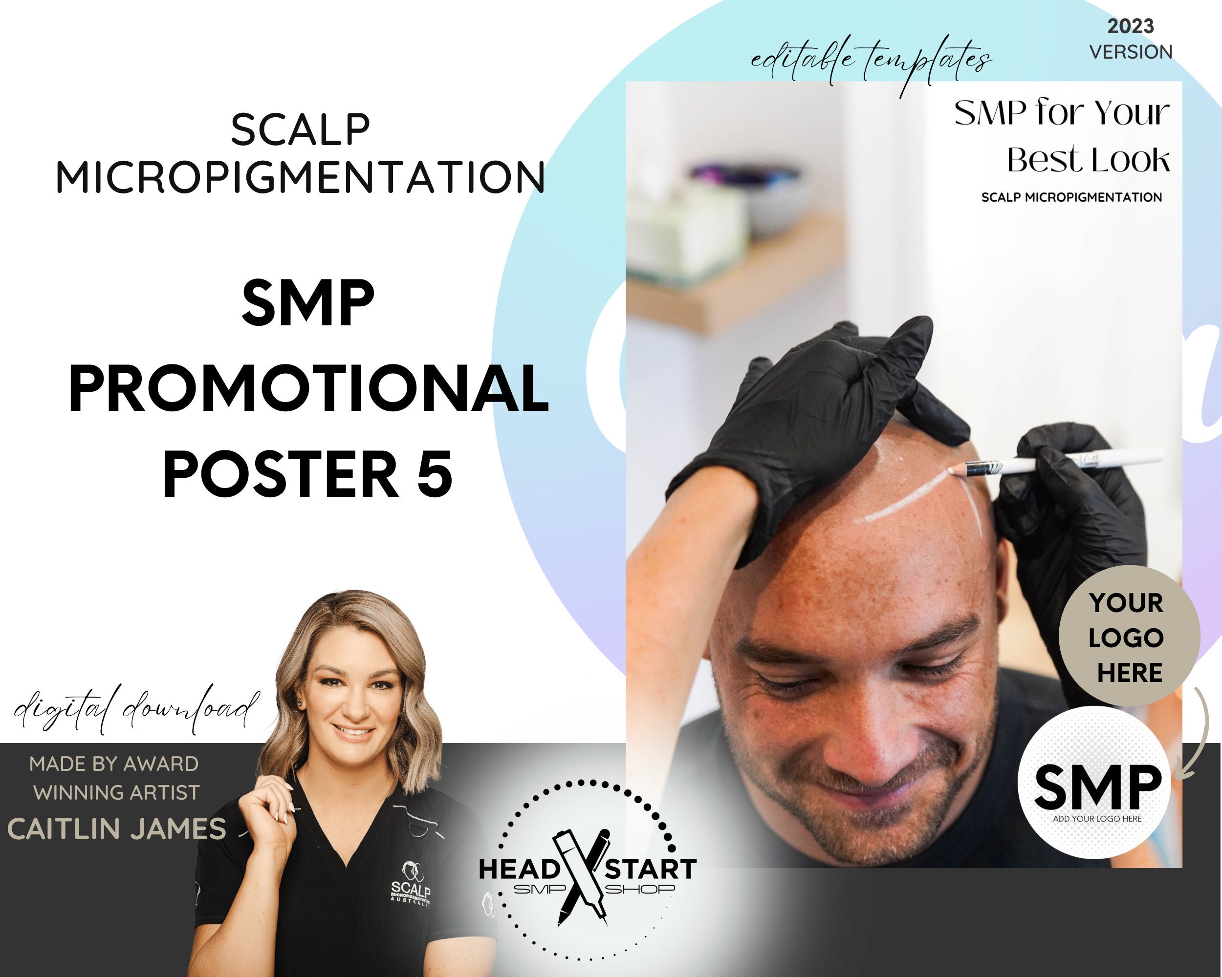 Scalp Micropigmentation SMP Poster Advertising (Download Now) - Etsy
