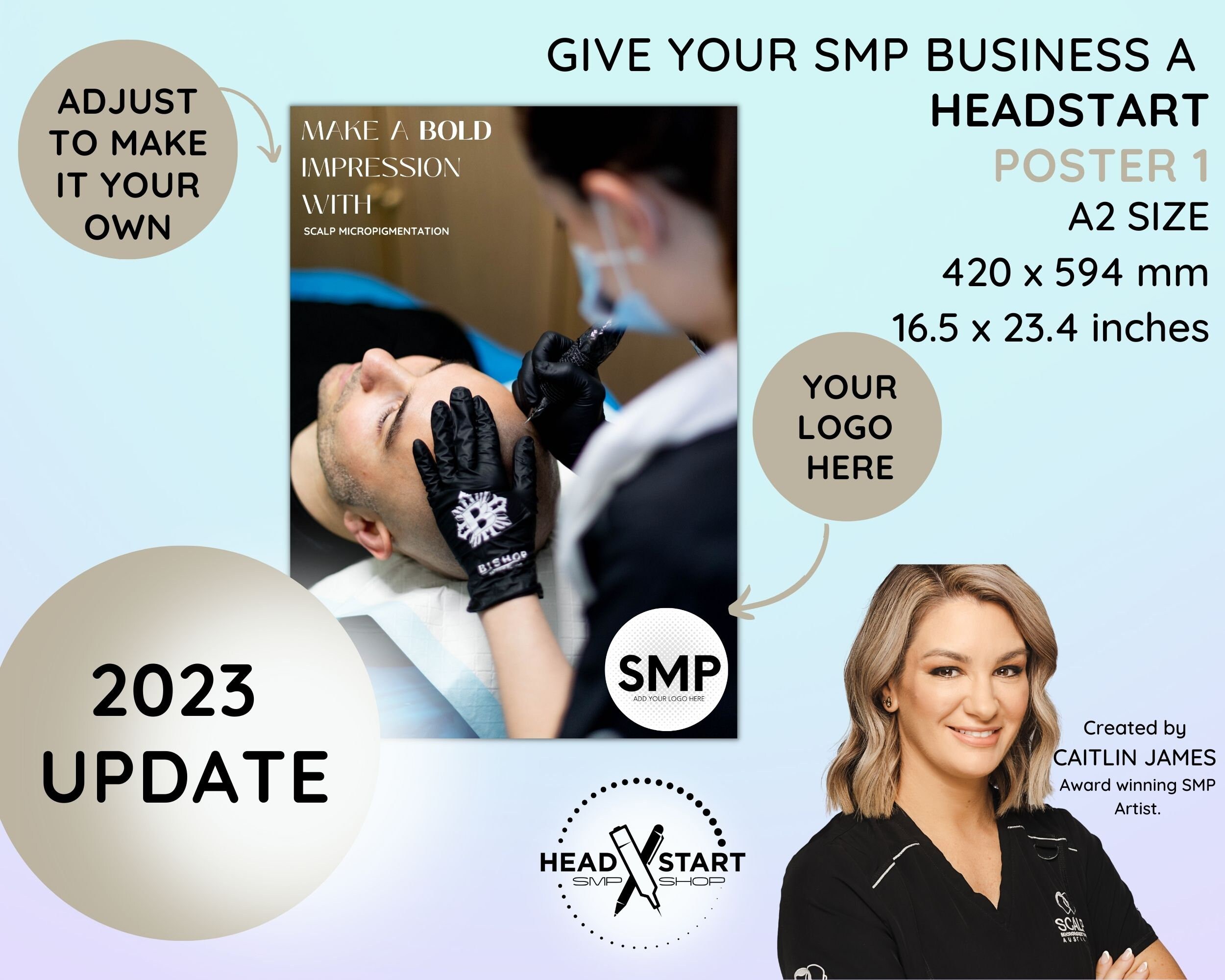 Scalp Micropigmentation (SMP) Poster: Advertising Template (digital ...