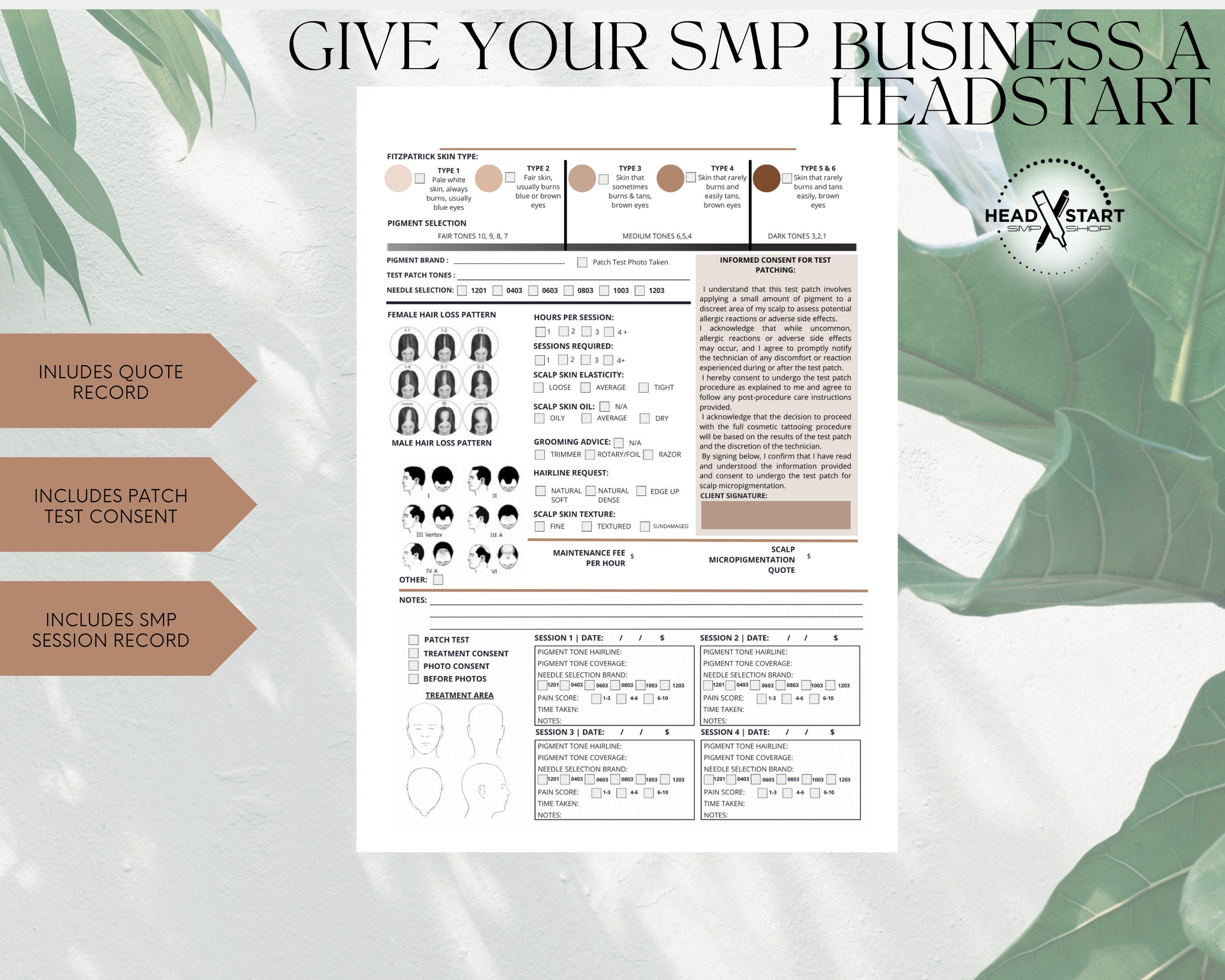 NEW SMP Consultation Form Treatment Record & Patch Test Consent for ...