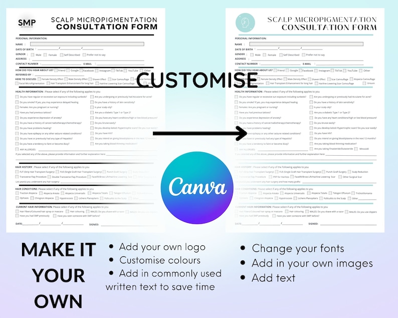 The Best SMP Consultation Form, Treatment Record & Patch Test Consent ...