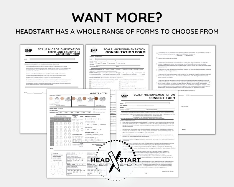 The Best SMP Consultation Form, Treatment Record & Patch Test Consent ...