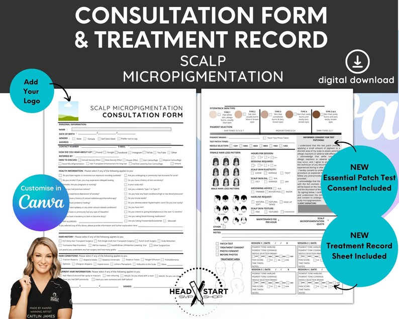 The Best SMP Consultation Form, Treatment Record & Patch Test Consent ...