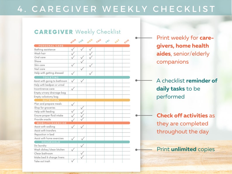 CAREGIVER BUNDLE - 6 TEMPLATES for Caregivers, Home Health, Senior Care ...