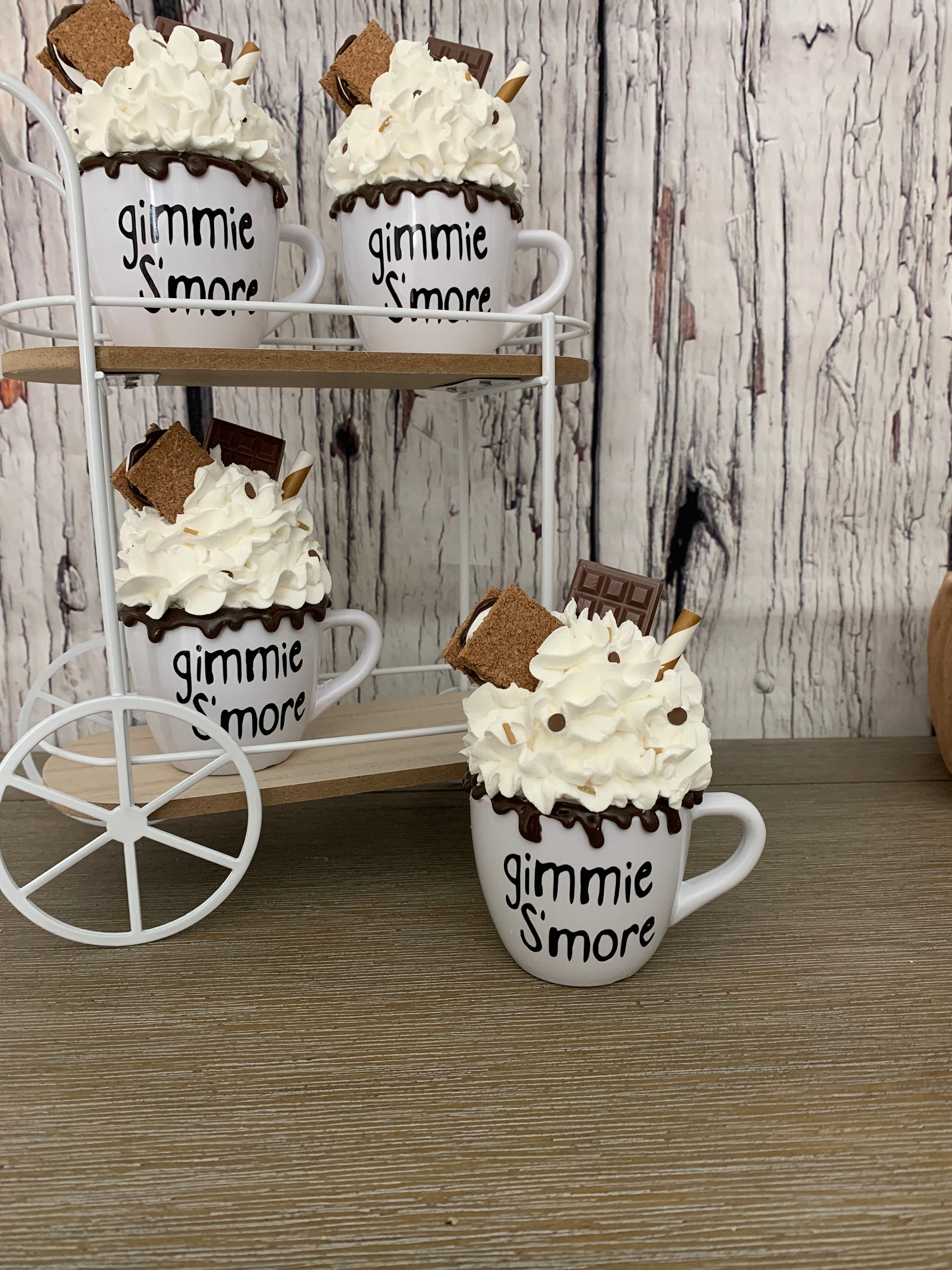 Smores Faux Drink Smores Decor Smores Tiered Tray Decor Fake - Etsy