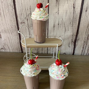 Milkshake Faux Drink Decor Tiered Tray Decor Fake Photo Prop - Etsy
