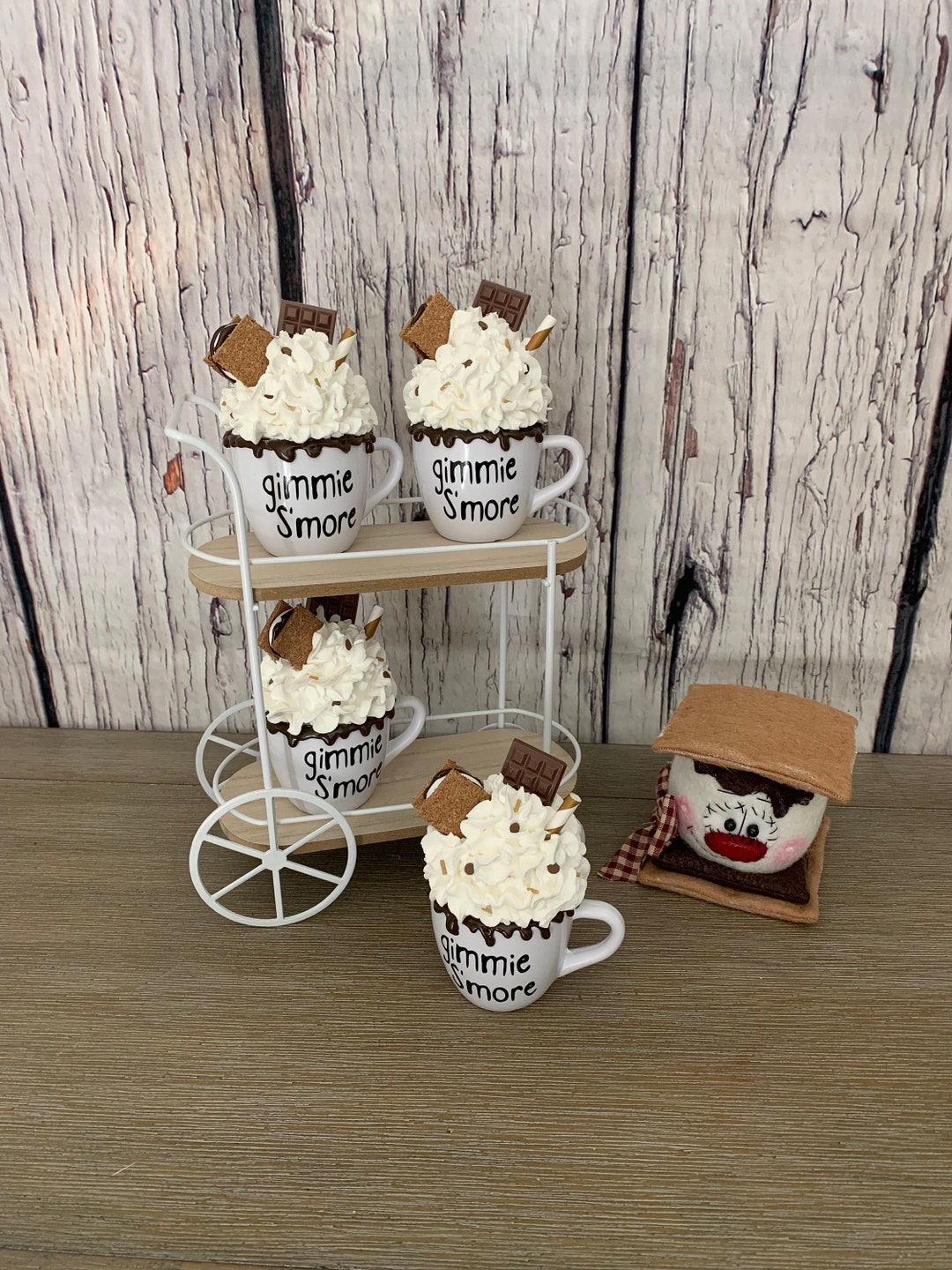 Smores Faux Drink Smores Decor Smores Tiered Tray Decor Fake - Etsy