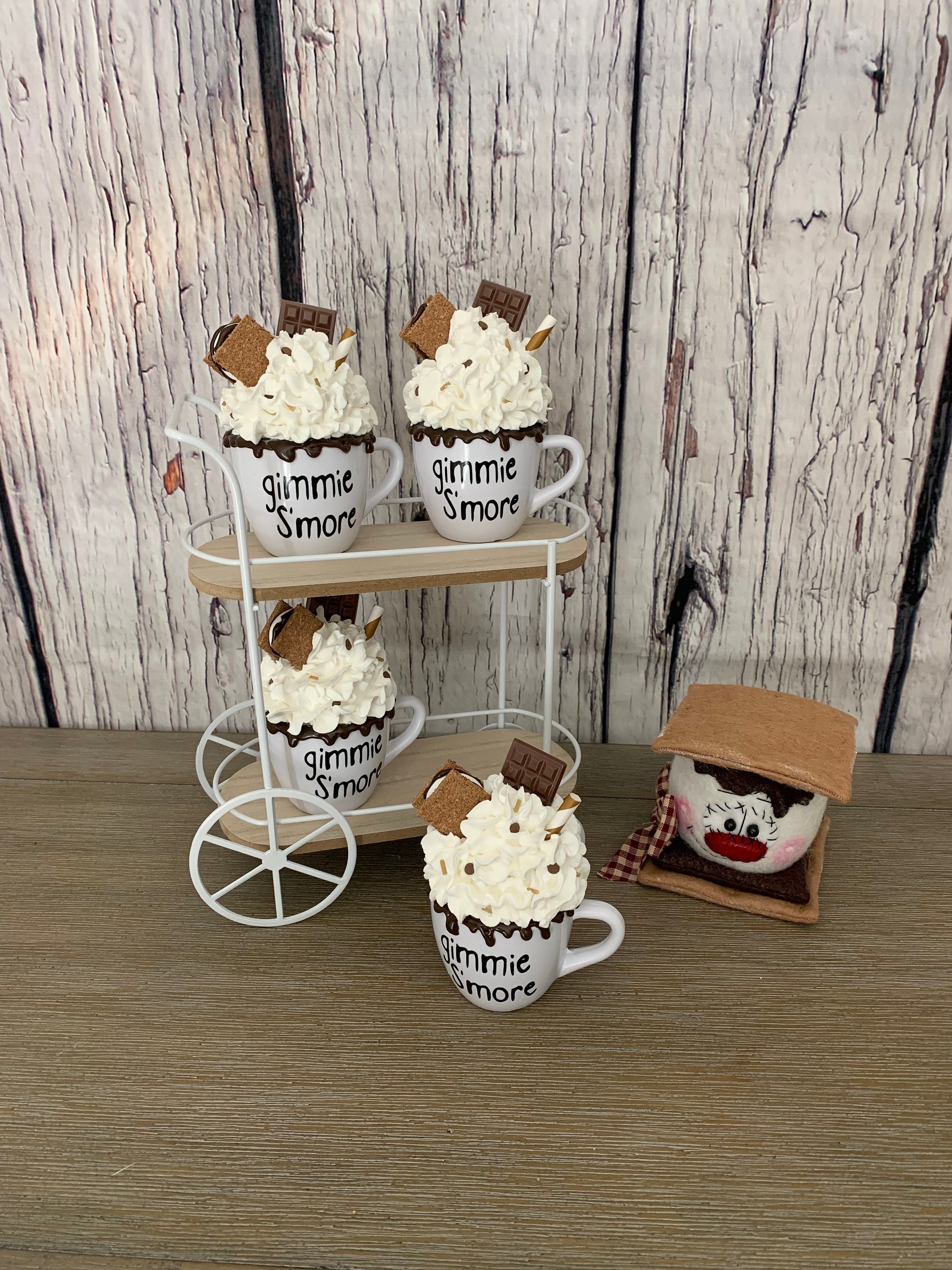 Smores Faux Drink Smores Decor Smores Tiered Tray Decor Fake - Etsy