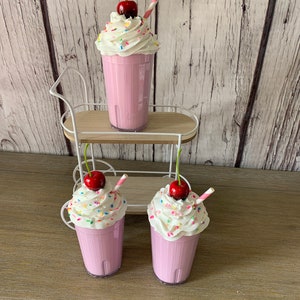 Milkshake Faux Drink Decor Tiered Tray Decor Fake Photo Prop - Etsy