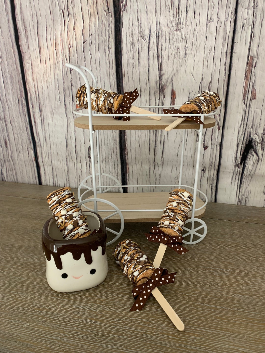 Fake Smores Cake Pops Fake Smores Cakesicles Smores Decor Fake ...