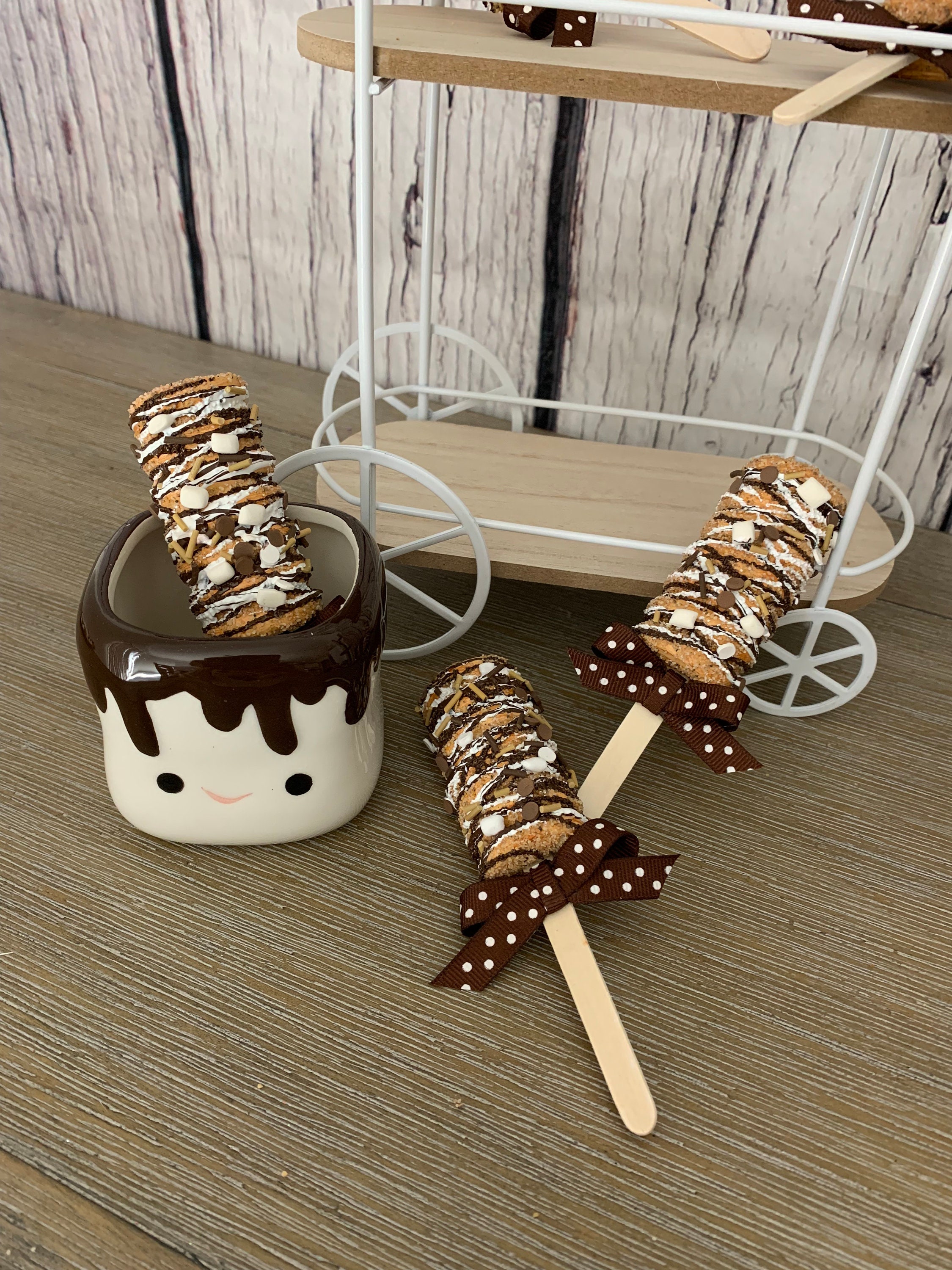Fake Smores Cake Pops Fake Smores Cakesicles Smores Decor Fake ...