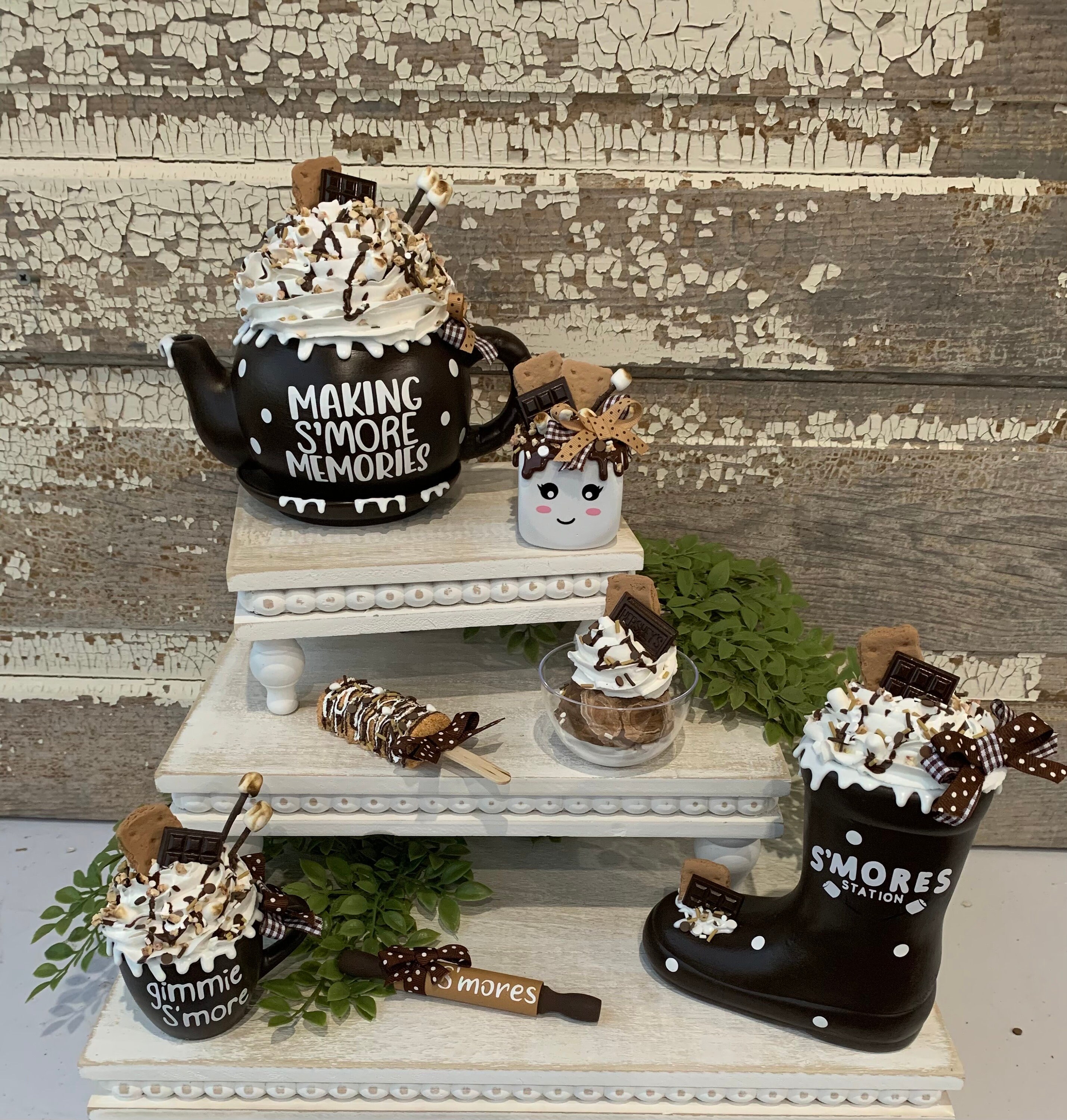 Smores Faux Drink Smores Decor Smores Tiered Tray Decor Fake Smore ...