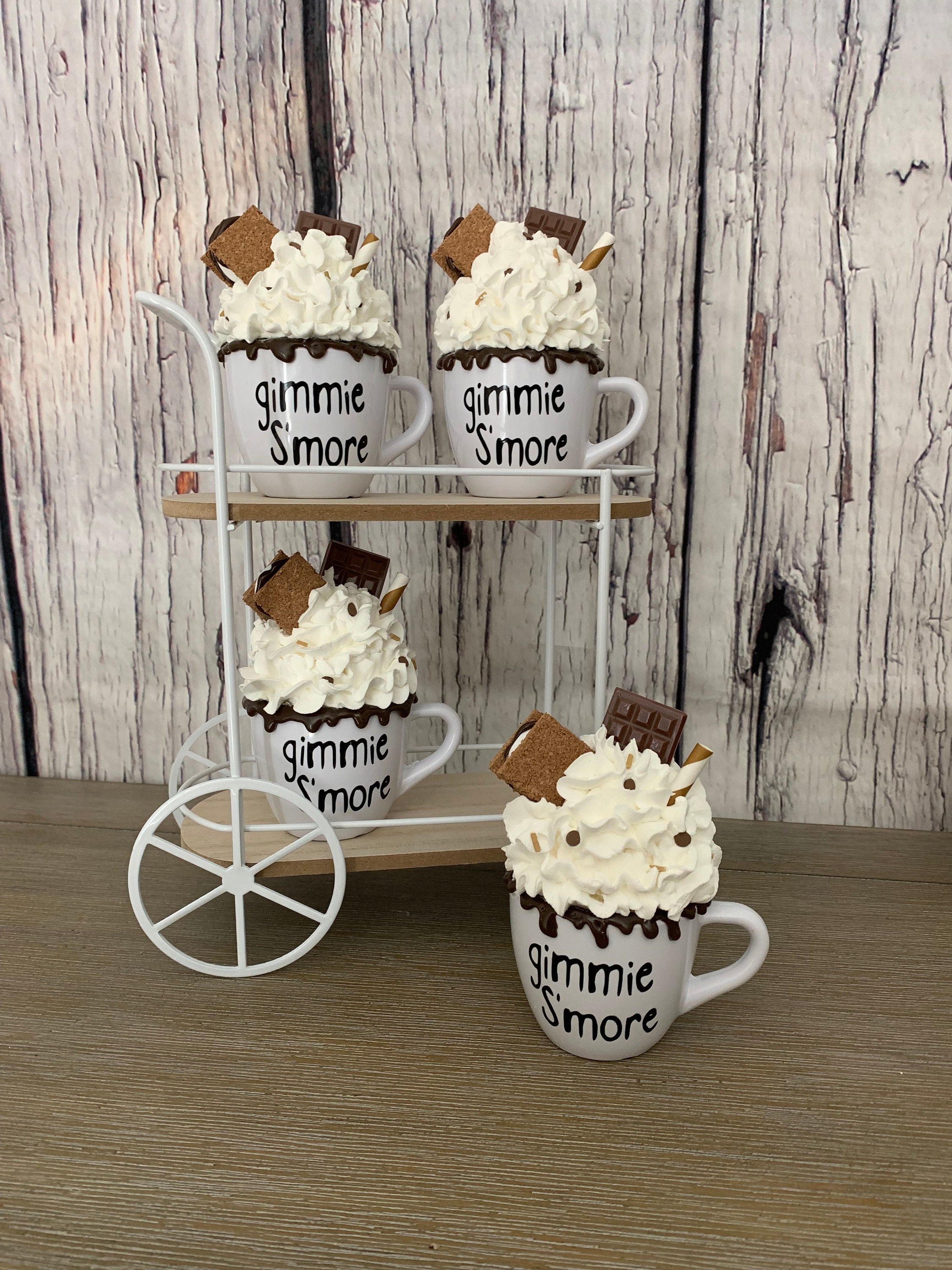 Smores Faux Drink Smores Decor Smores Tiered Tray Decor Fake - Etsy