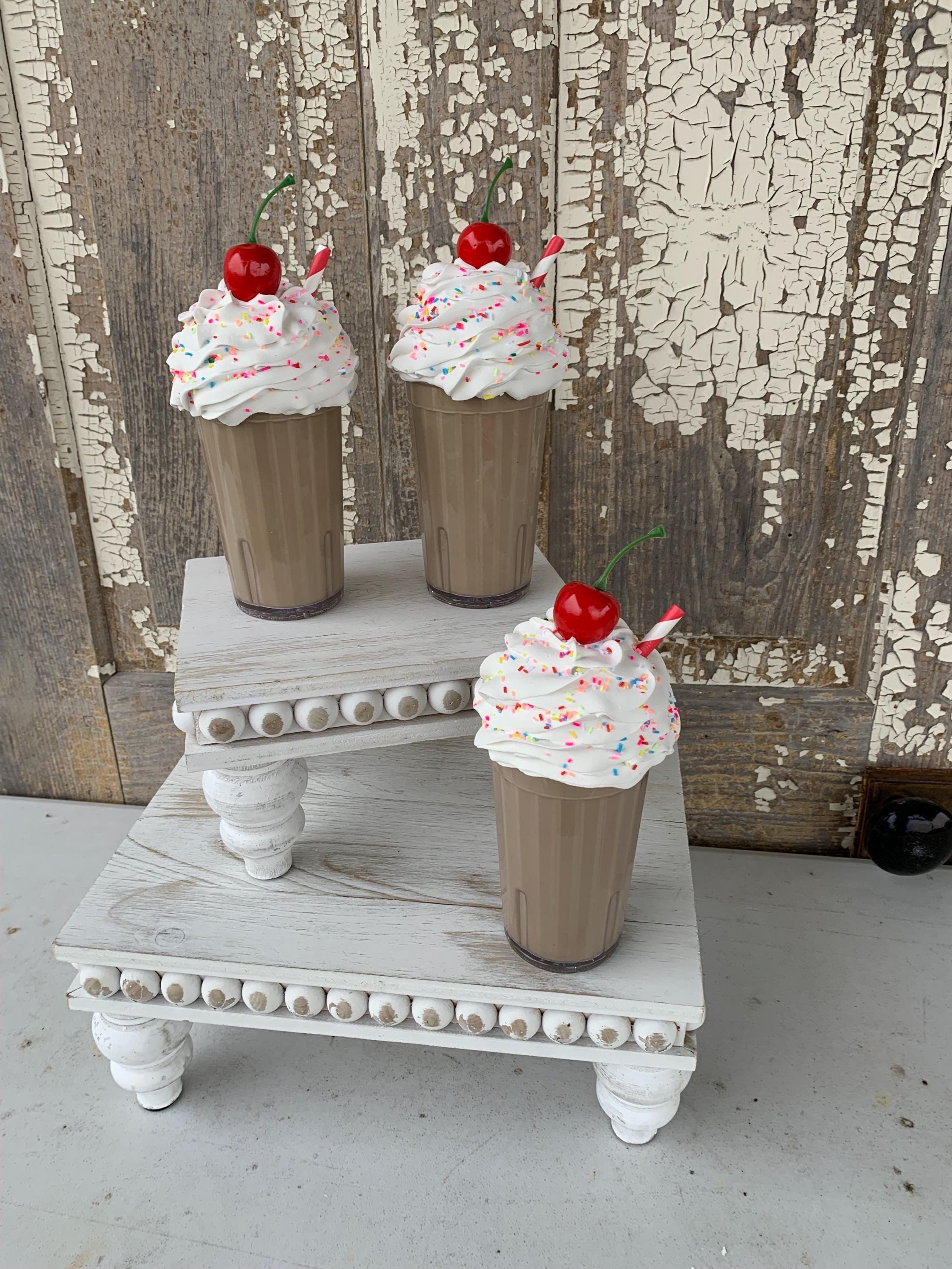 Milkshake Faux Drink Decor Tiered Tray Decor Fake Photo Prop - Etsy