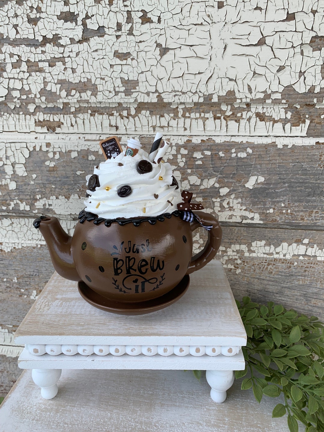 Coffee Faux Tea Pot Decor Tiered Tray Decor Fake Photo Prop - Etsy