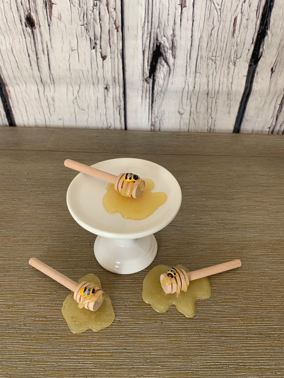 Fake Honey Dipper Fake Honey Sticks Bee Decor Bee Tiered Tray Decor ...