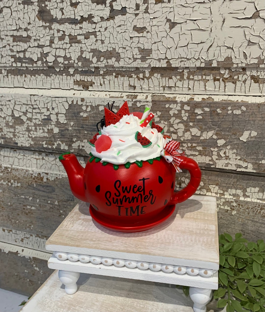 Watermelon Faux Tea Pot Decor Tiered Tray Decor Fake Photo Prop - Etsy