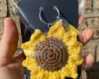 Sunflower Keychain - Etsy