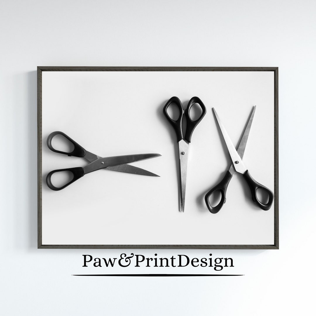 Scissors Still Life Photography Print Black and White Minimalist Art ...