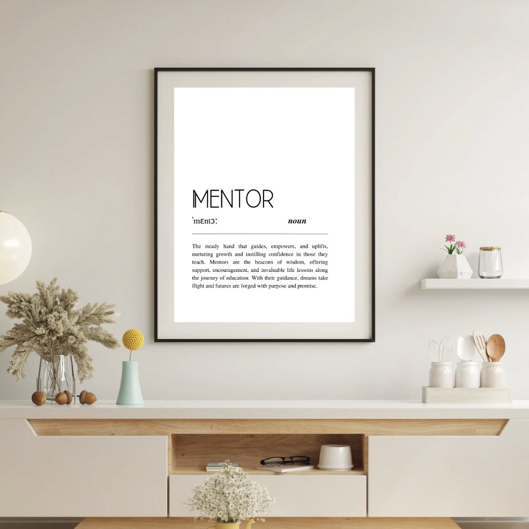 Mentor Definition Poster - Etsy