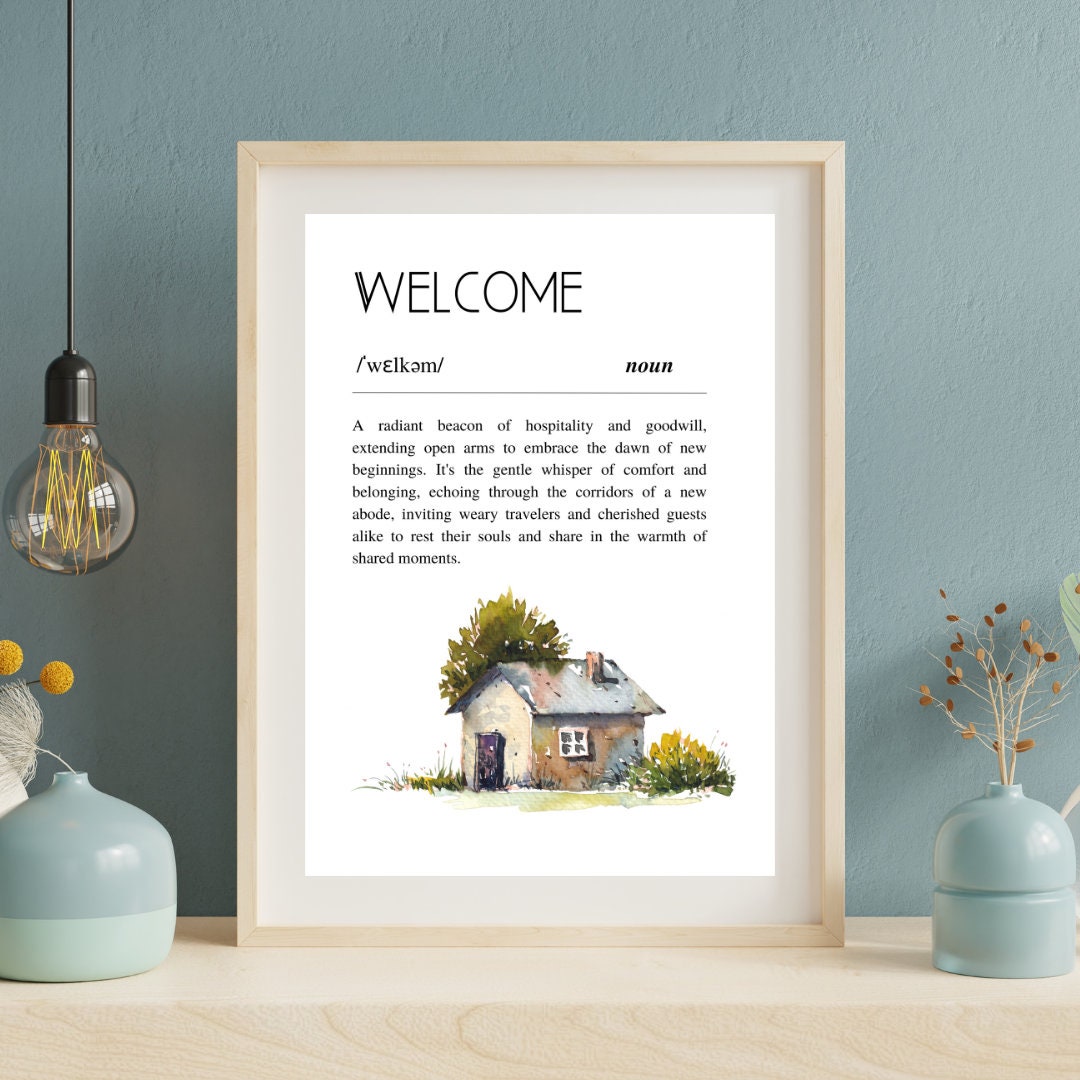 Welcome Definition Poster Instant Digital Download - Etsy