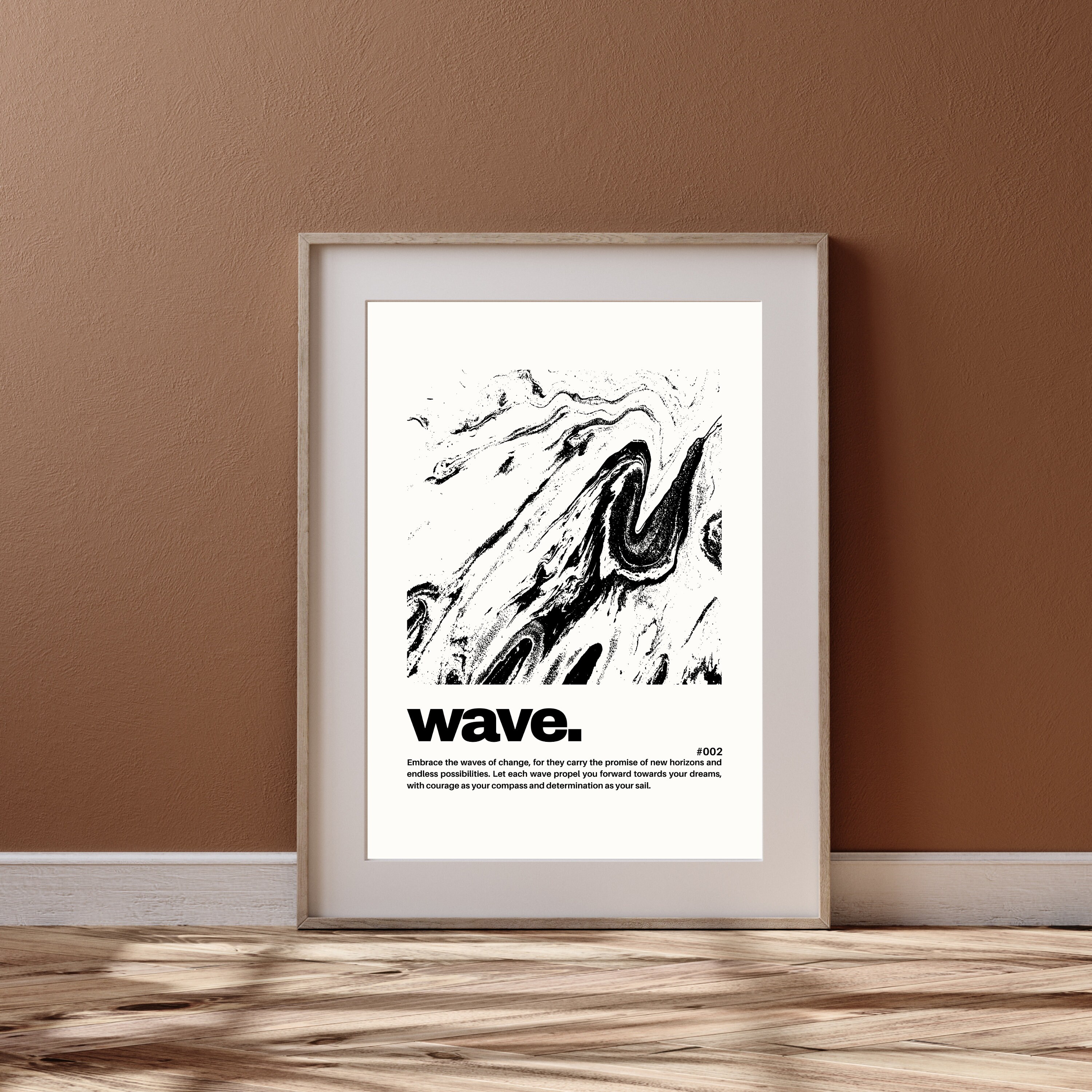 Inspirational Wave Typography Art Print Instant Download for Home Decor ...