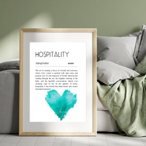 Hospitality Definition Poster Instant Digital Download - Etsy UK