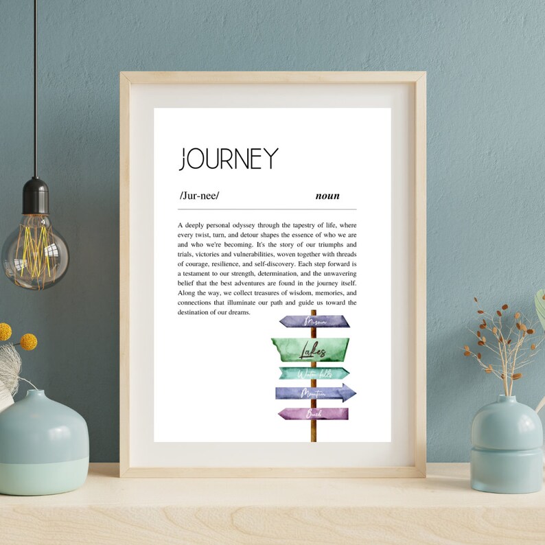 Journey Definition Poster Instant Digital Download - Etsy