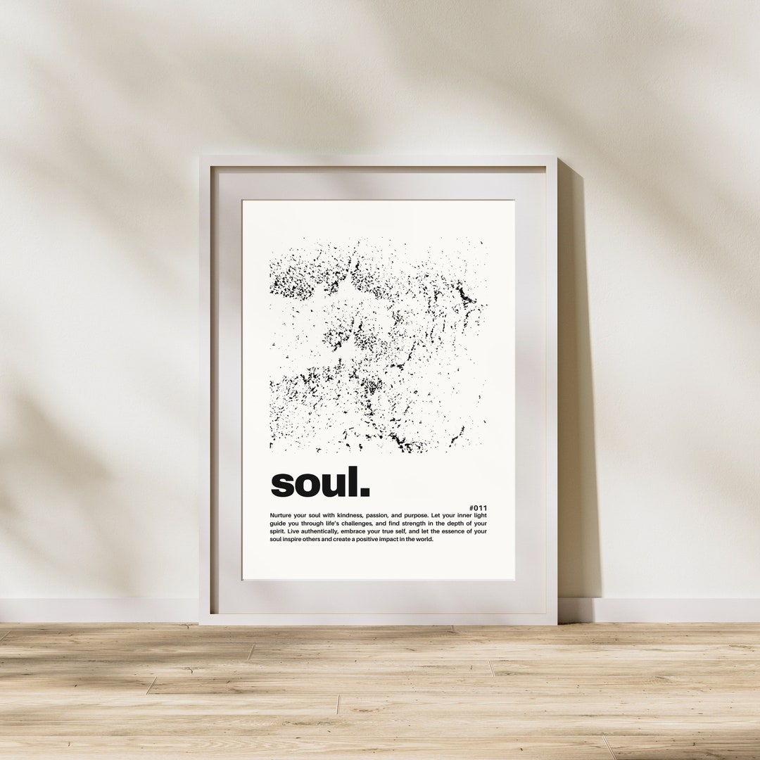 Soul Motivational Typography Print Inspirational Wall Decor for Home or ...