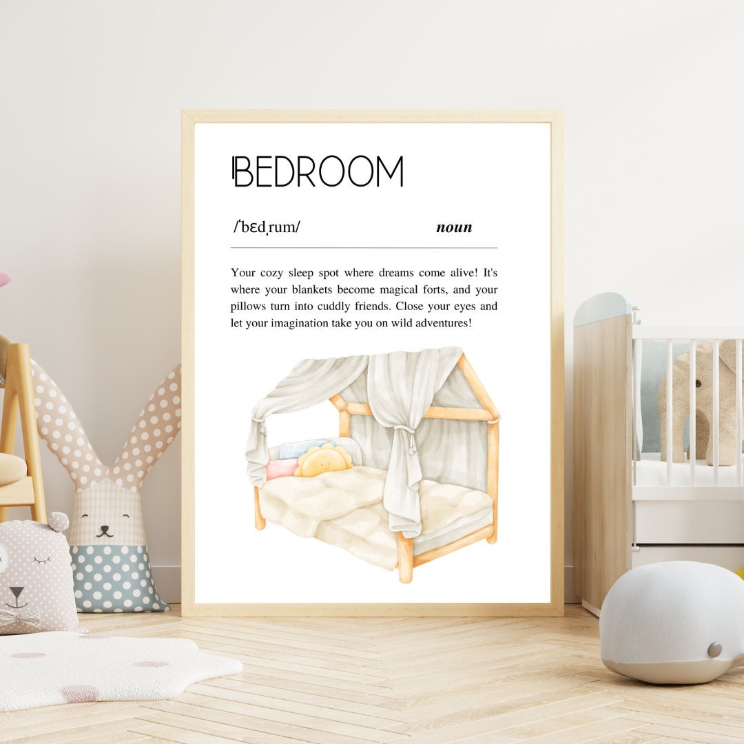 Bedroom Definition Poster Instant Digital Download - Etsy