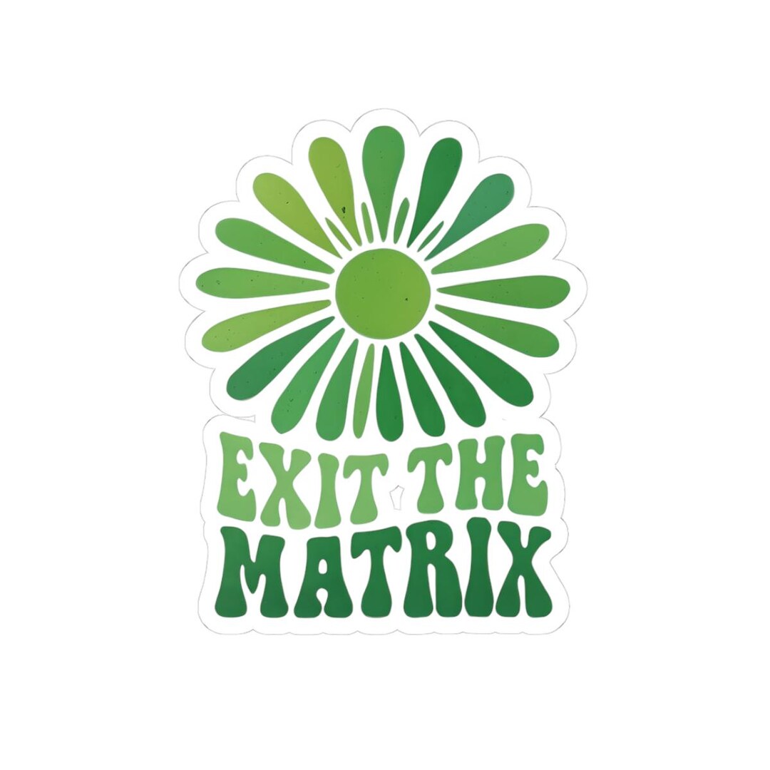 Conspiracy Theory Sticker, Tinfoil Hat Decal, Exit the Matrix ...
