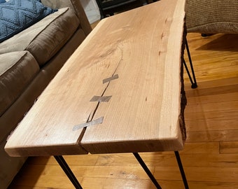 Live Edge Coffee Table Cherry - Etsy