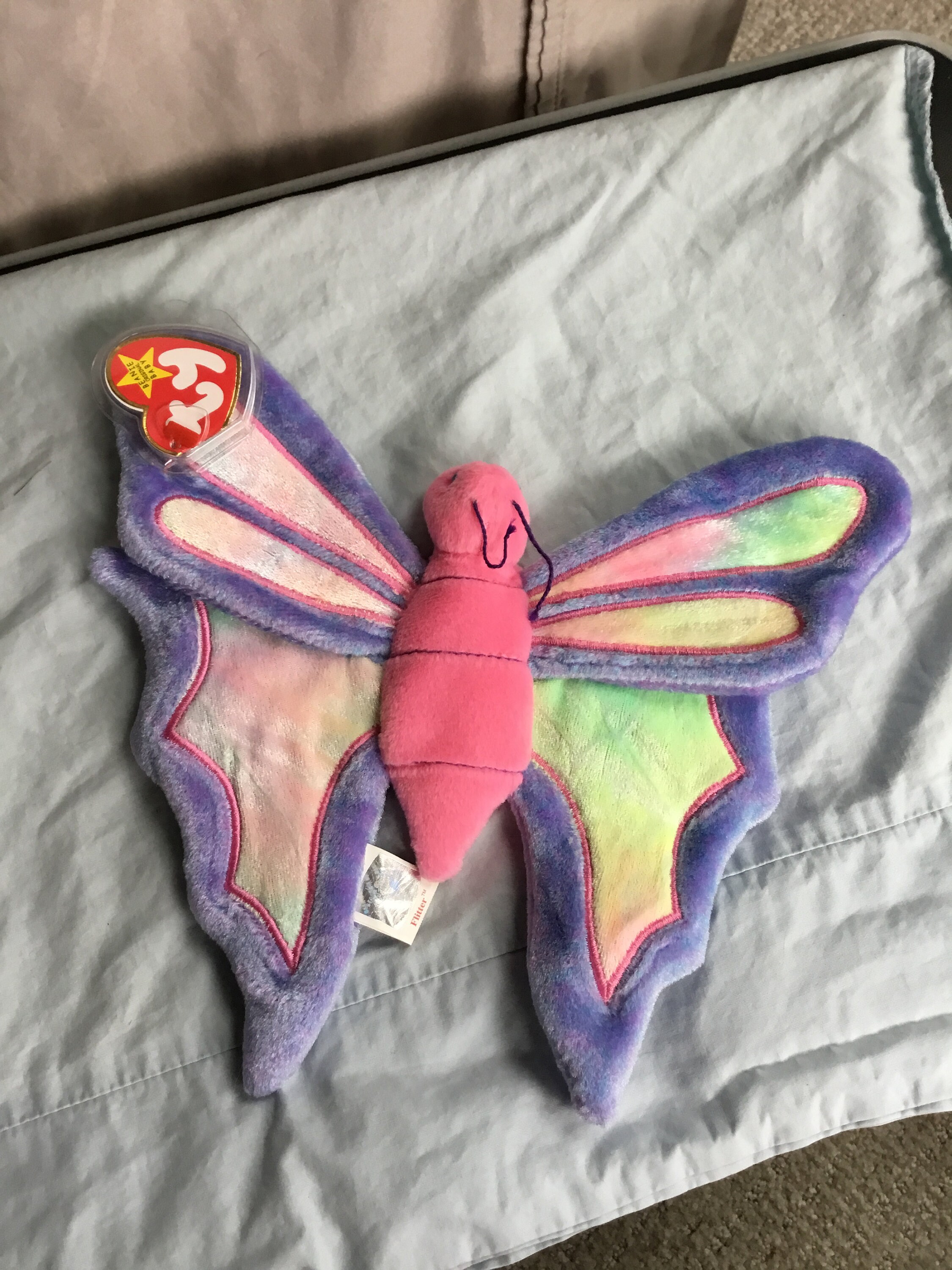 Ty Beanie Baby, "flutter" the Butterfly, Variation, Rare, Tie Dyed - Etsy