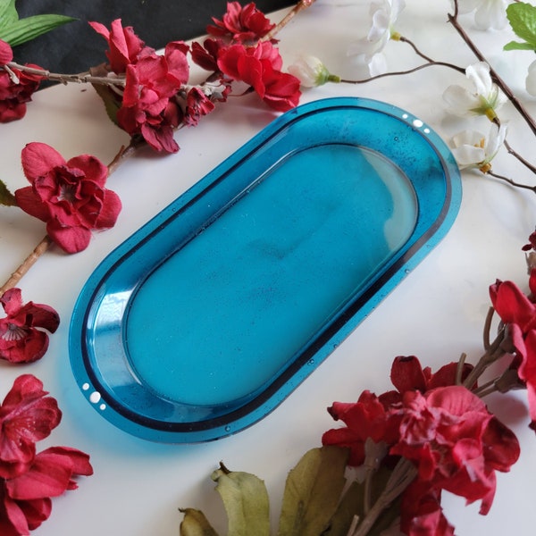 Blue Glass Tray - Etsy