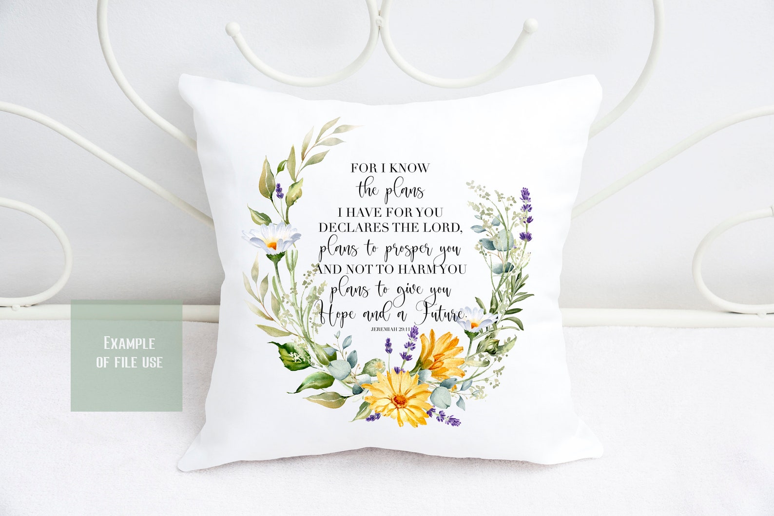 PNG File - for I Know the Plans I Have for You Jeremiah 29:11 Wreath ...