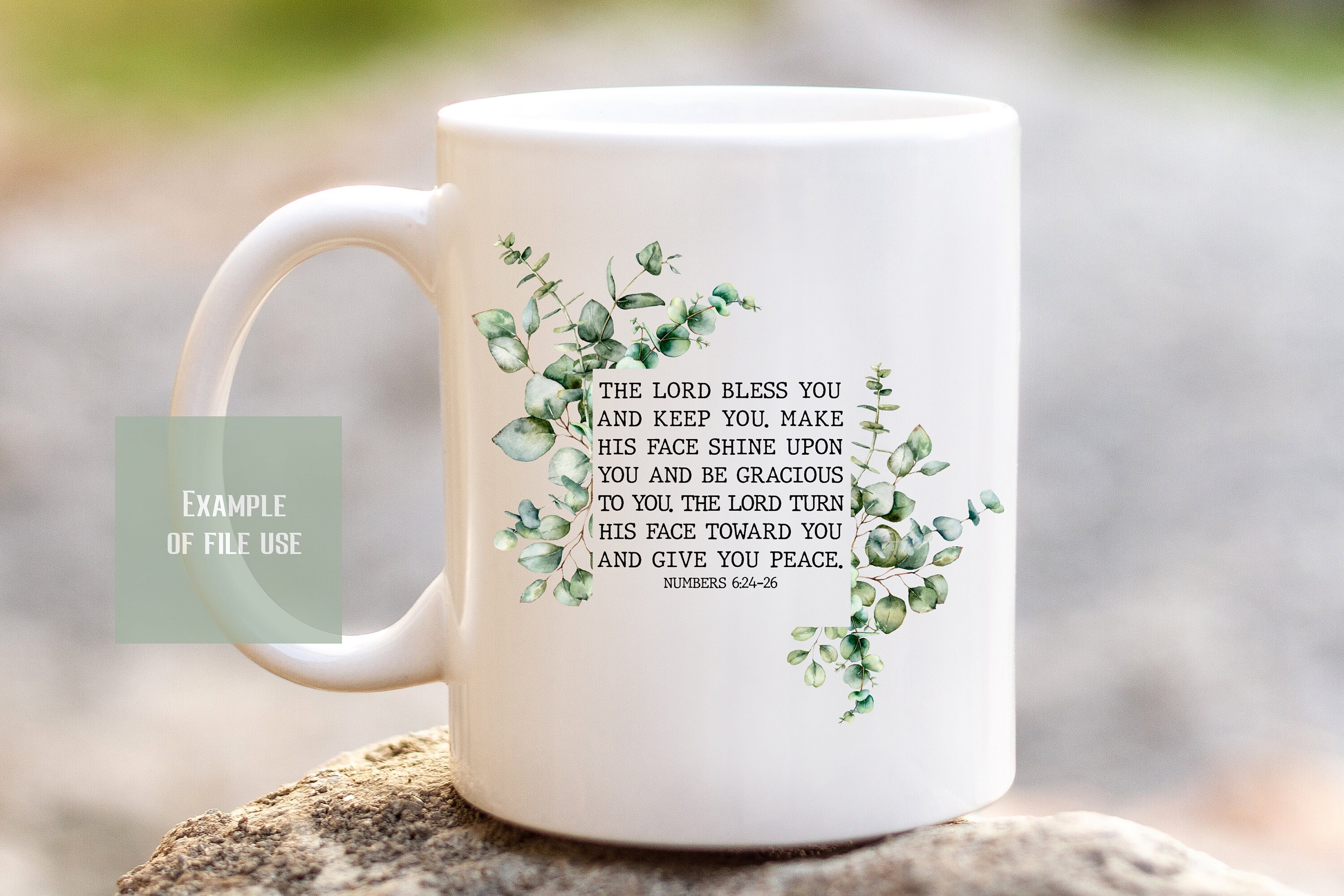 PNG File - the Lord Bless You and Keep You Numbers Eucalyptus Wreath ...