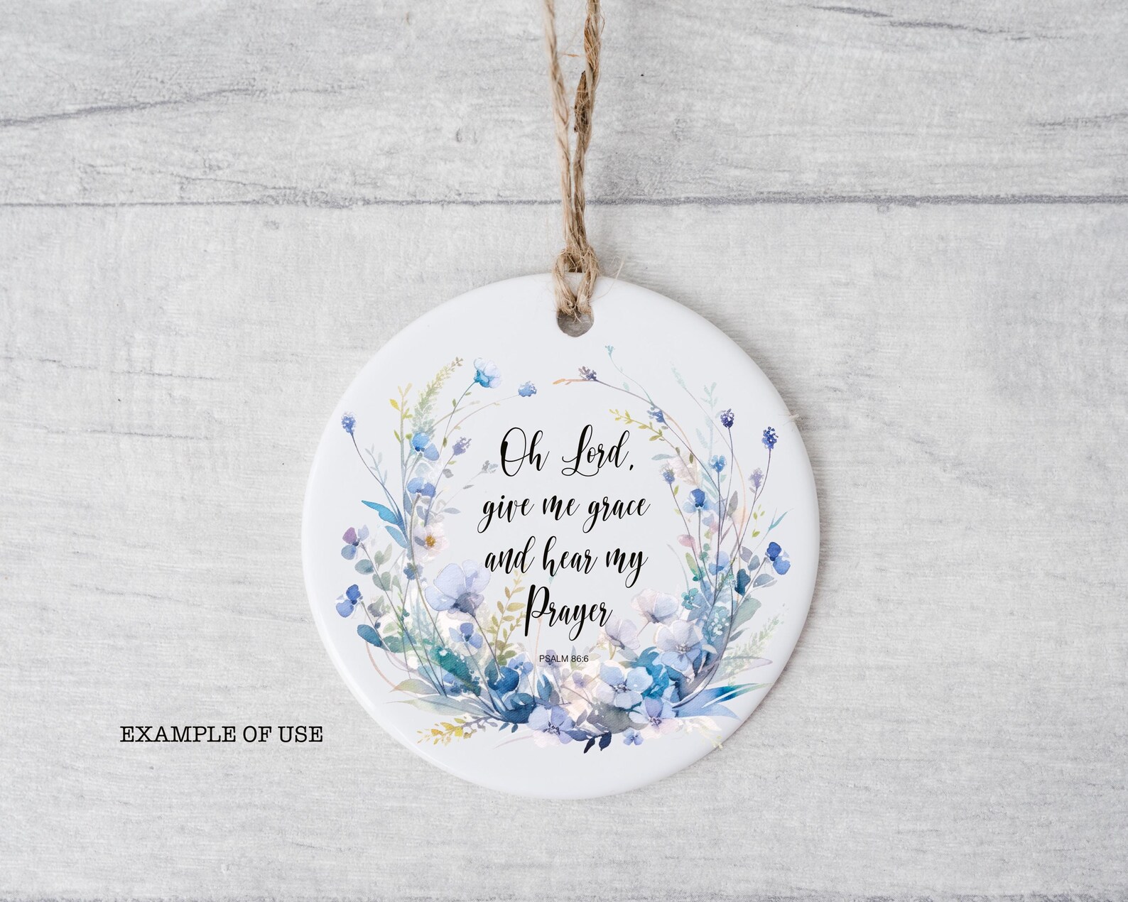 PNG File - Oh Lord Give Me Grace and Hear My Prayer Psalm Floral Wreath ...