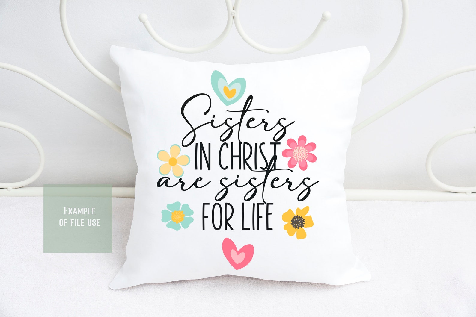 PNG File - Sisters in Christ Are Sisters for Life Bright Floral ...