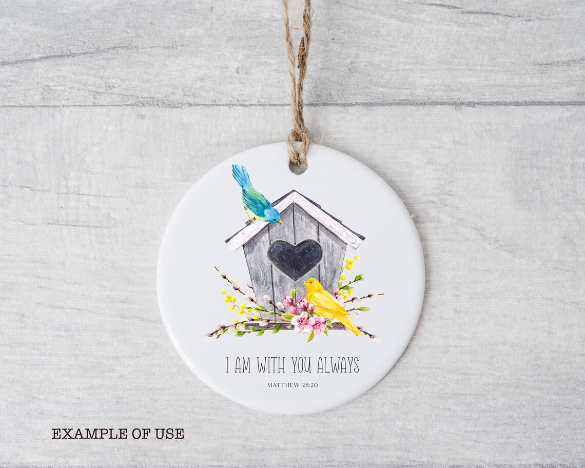 PNG File - I Am With You Always Matthew Birds, Birdhouse Digital ...