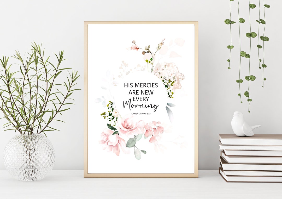 Digital Print - His Mercies Are New Every Morning Wreath Digital ...