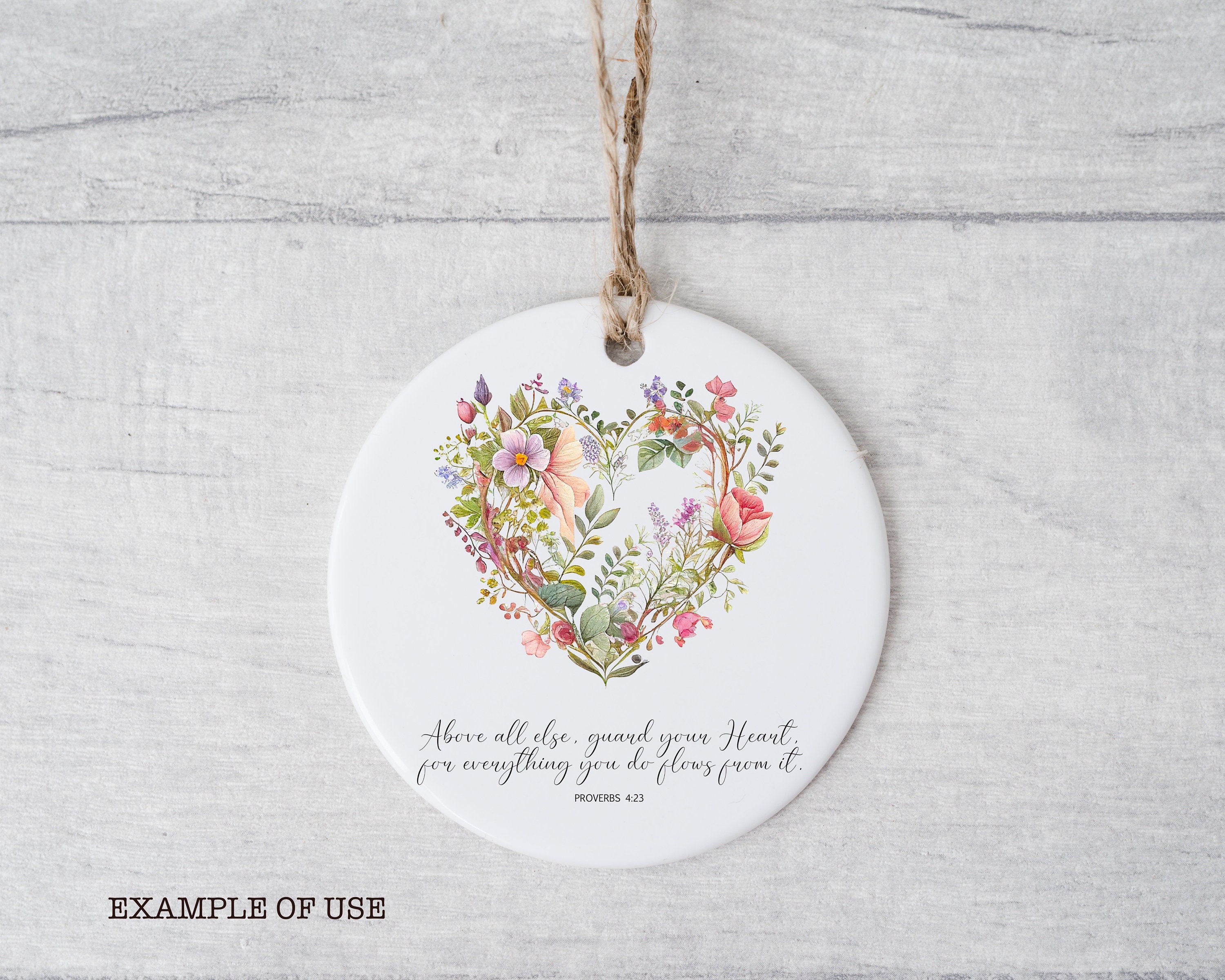PNG File - Above All Else Guard Your Heart Proverbs Floral, Scripture ...