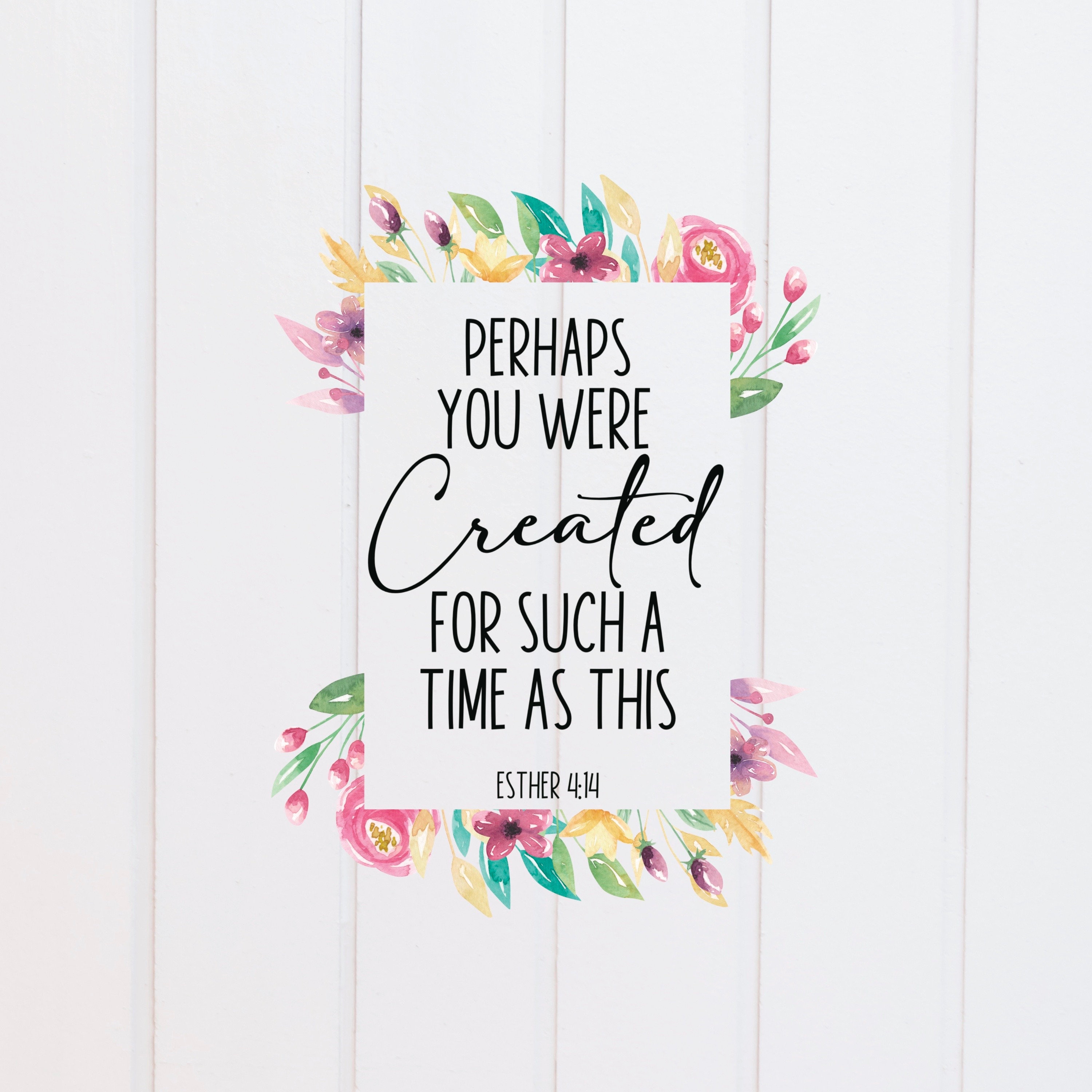 PNG File Perhaps You Were Created for Such a Time Esther Floral Wreath ...