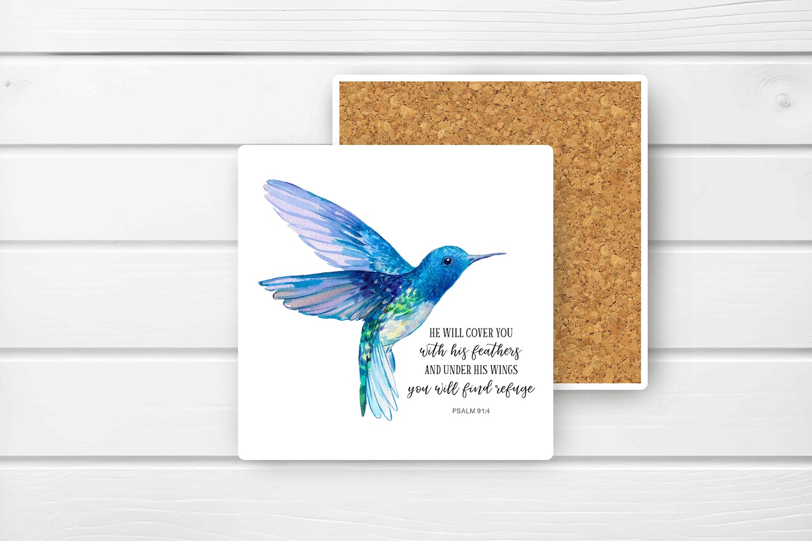 PNG File He Will Cover You With His Wings Psalm Hummingbird, Digital ...