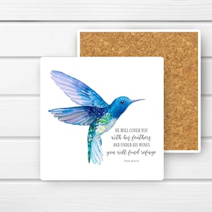 PNG File - He Will Cover You With His Wings Psalm Hummingbird, Digital ...