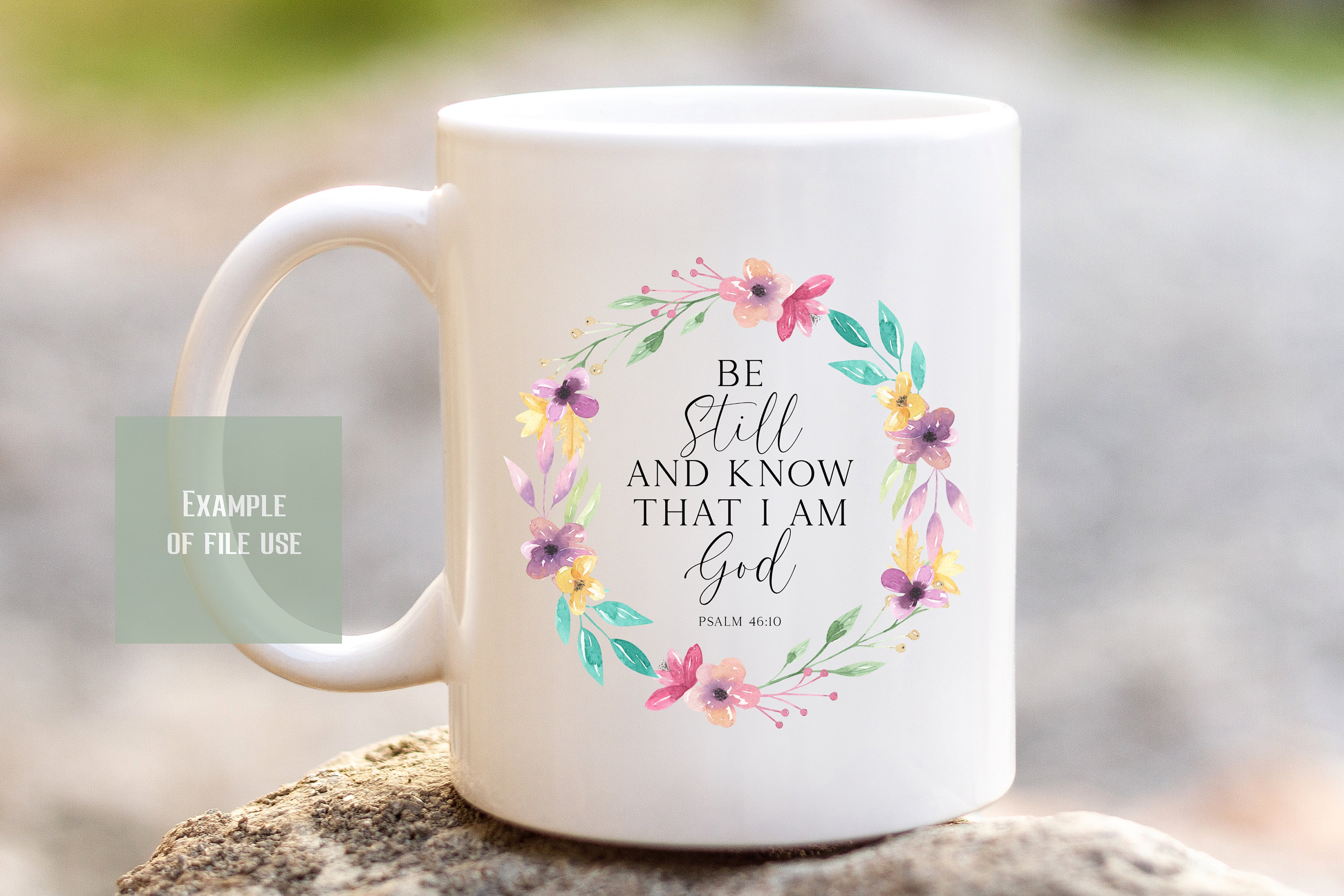 PNG File Be Still and Know That I Am God Psalm 46:10 Wreath, Scripture ...